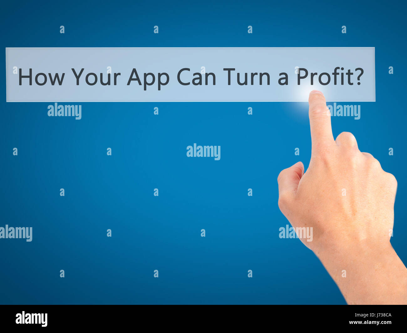 How Your App Can Turn a Profit? - Hand pressing a button on blurred ...