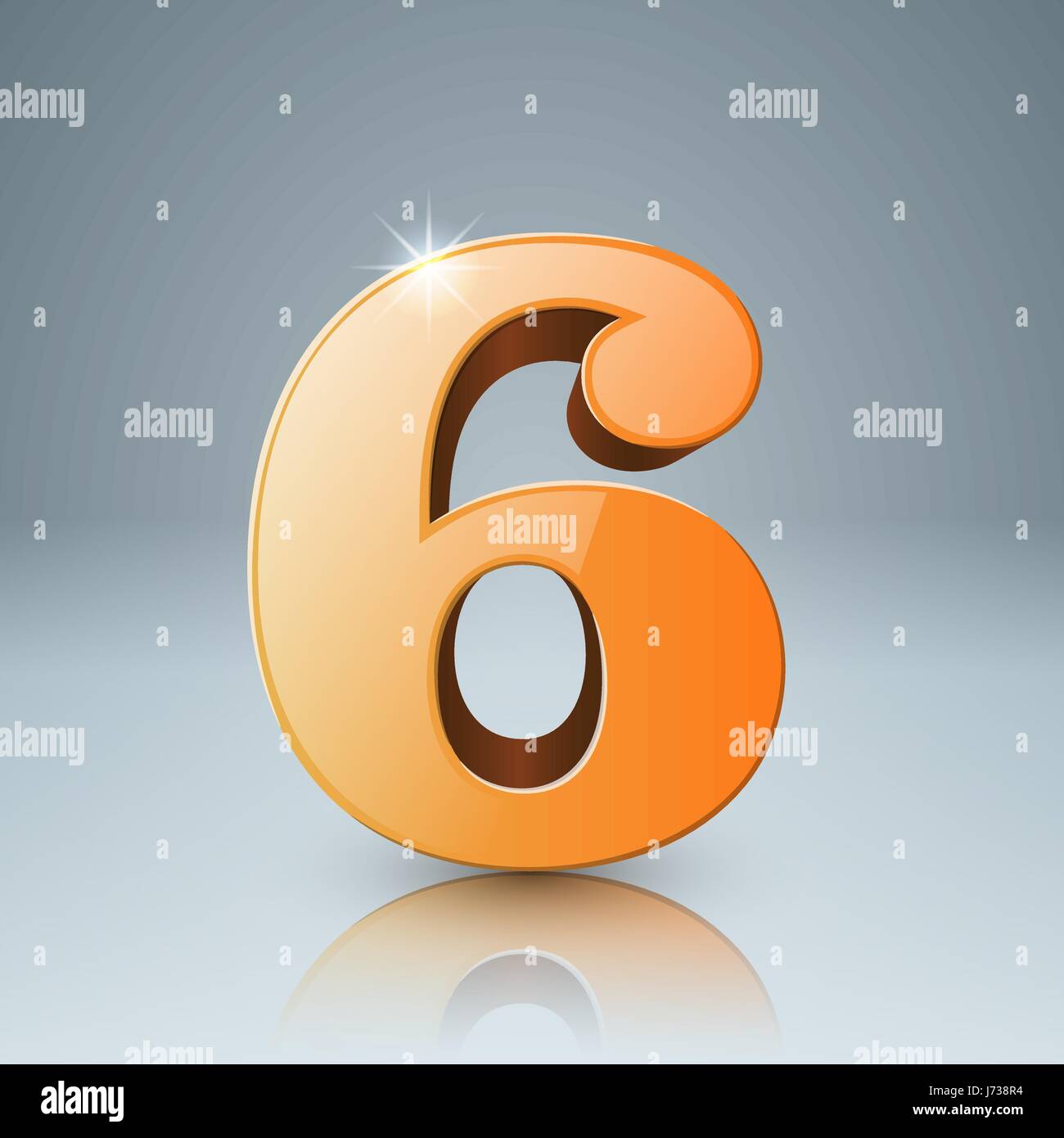 Six icon on the grey background Stock Vector Image & Art - Alamy