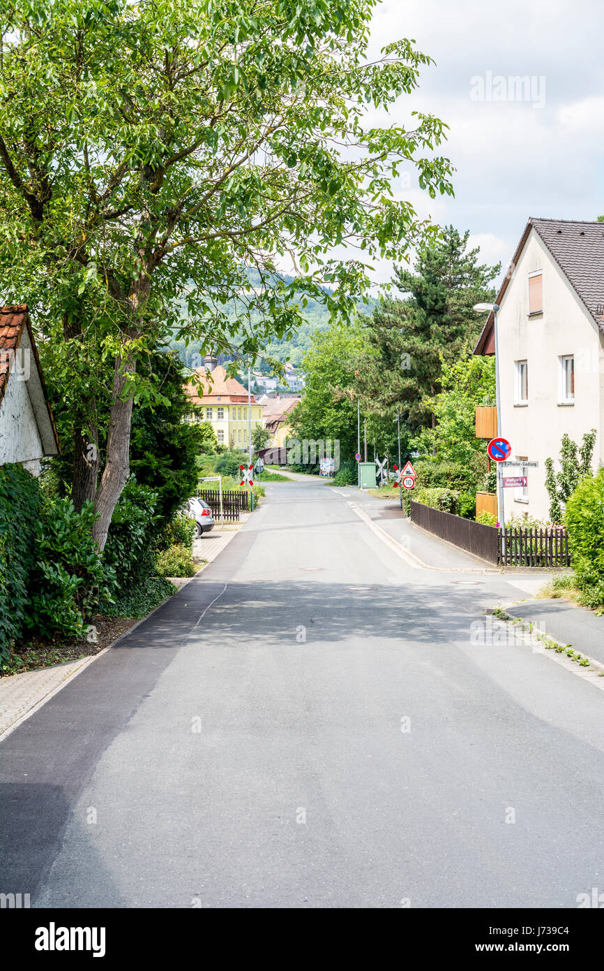 Cute quiet street in suburbs Stock Photo - Alamy