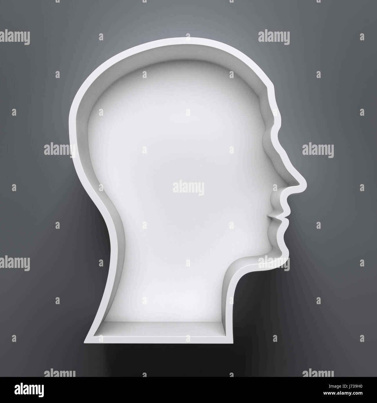 Head shape on black background Stock Photo - Alamy