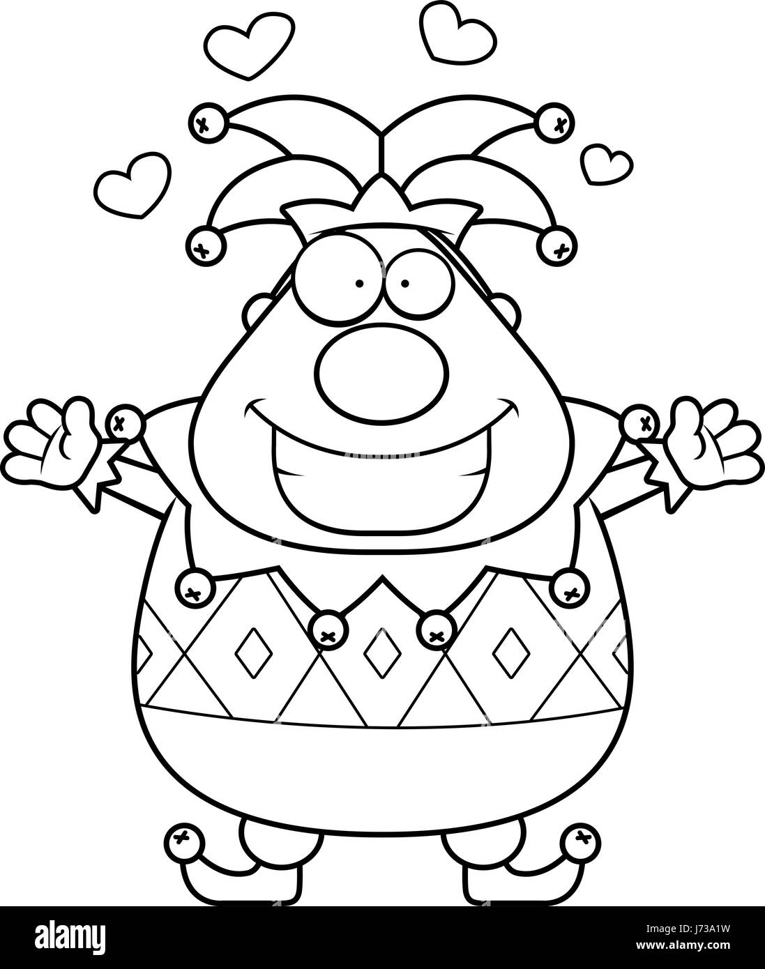 A cartoon jester ready to give a hug Stock Vector Image & Art - Alamy