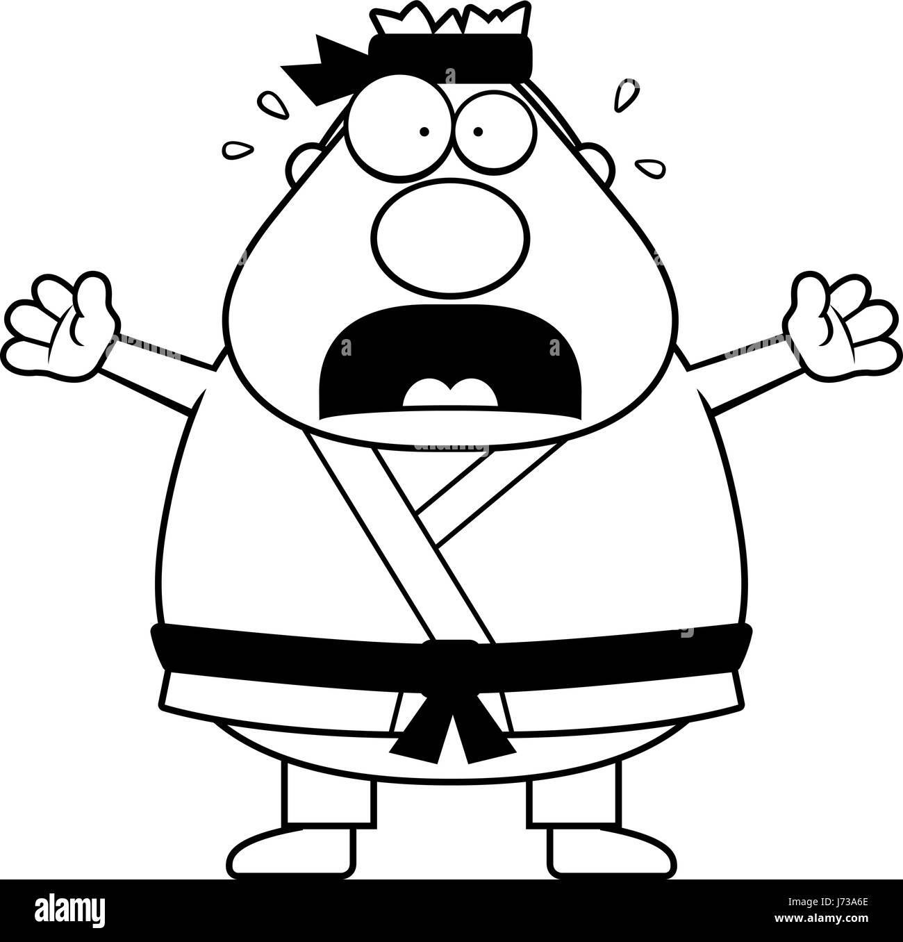 Cartoon Scared Face Black And White