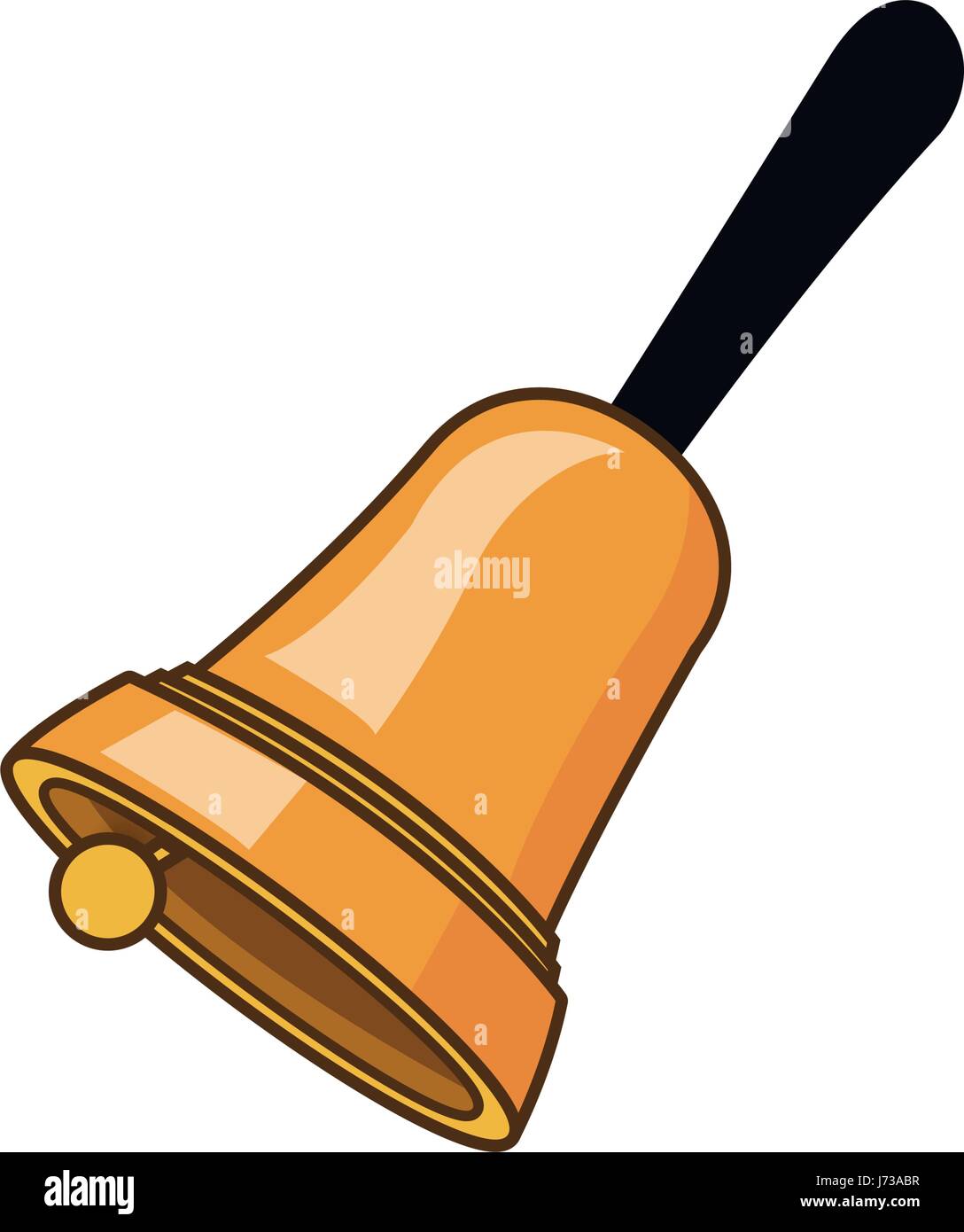 christmas bell. single flat icon on white background. vector ...