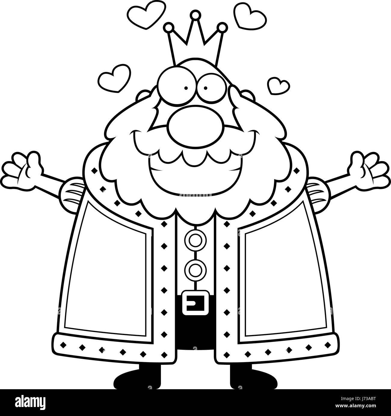A happy cartoon king ready to give a hug Stock Vector Image & Art - Alamy