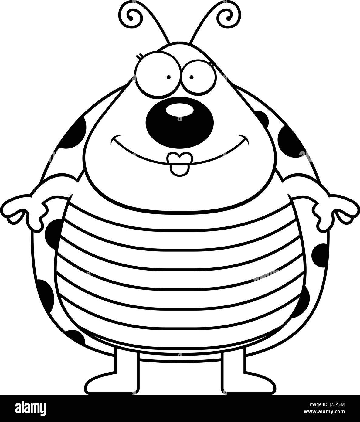 A happy cartoon ladybug standing and smiling Stock Vector Image & Art ...