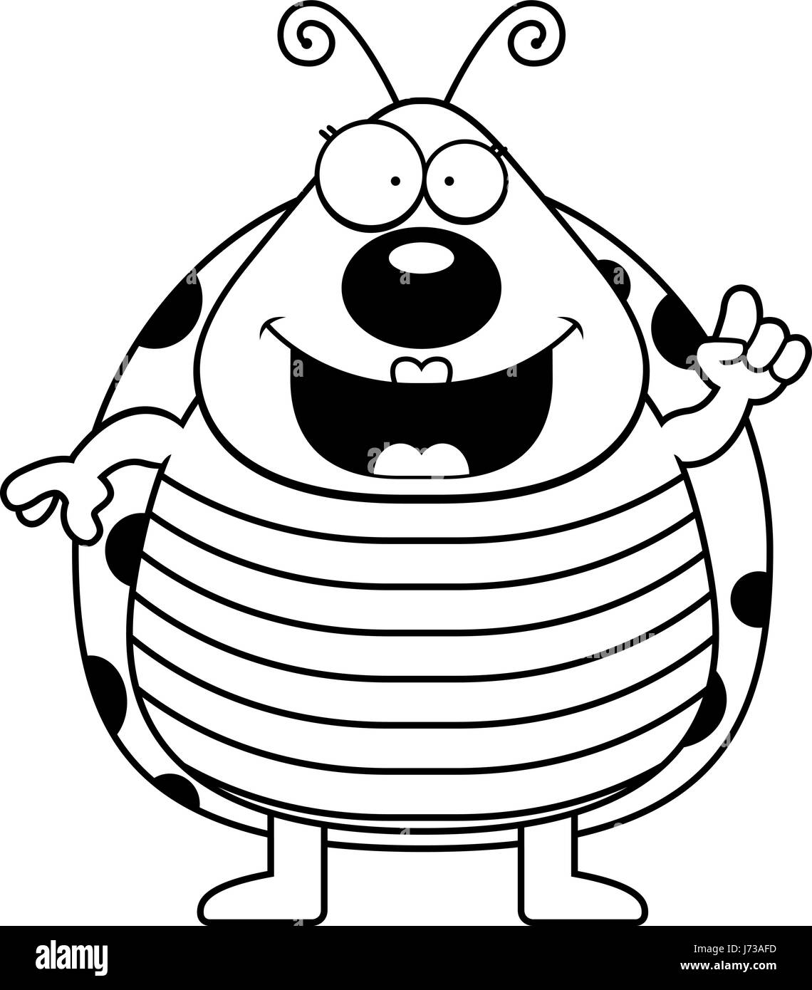 Ladybug Cartoon Black And White