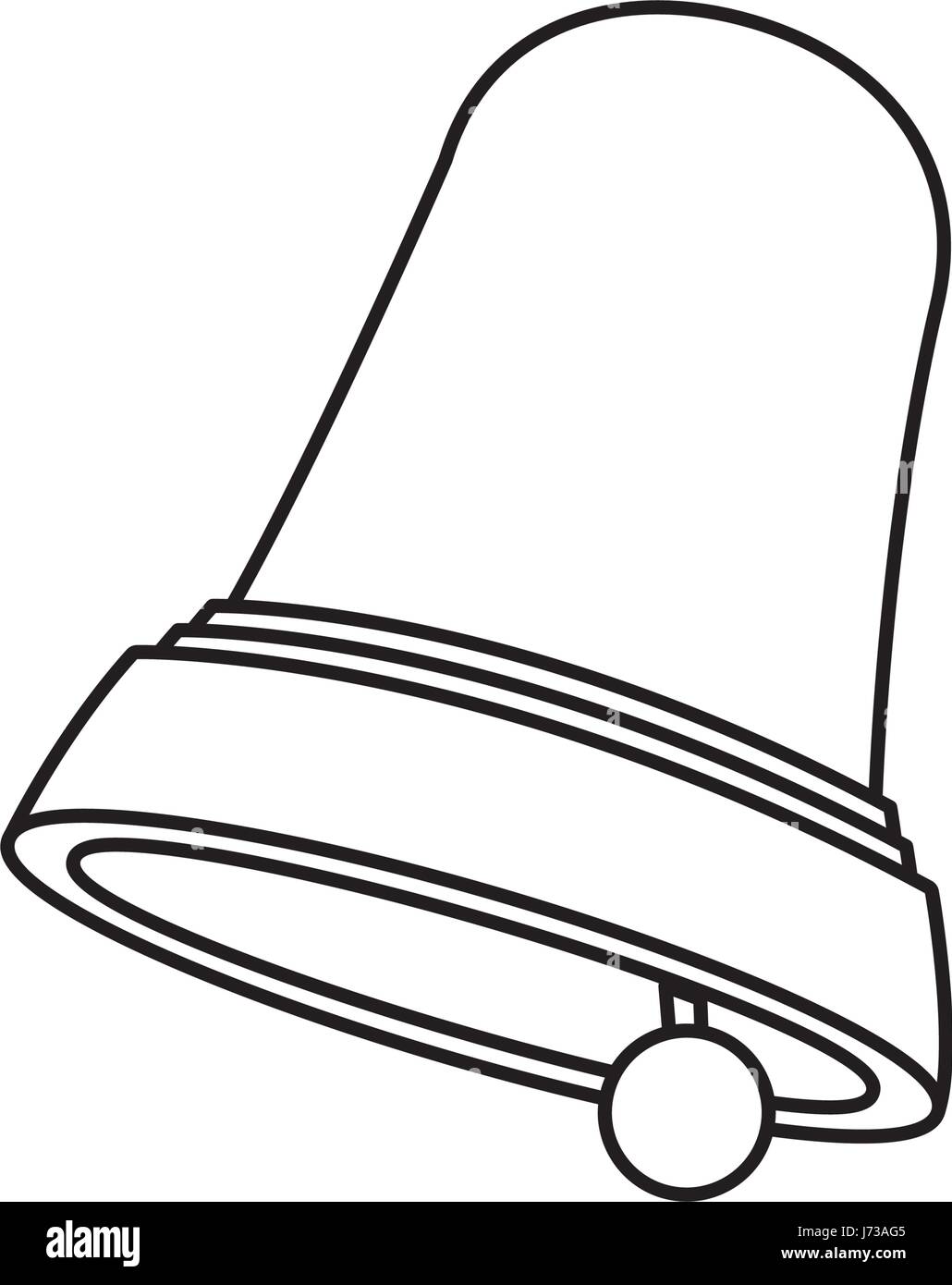 christmas bell. single flat icon on white background. vector ...