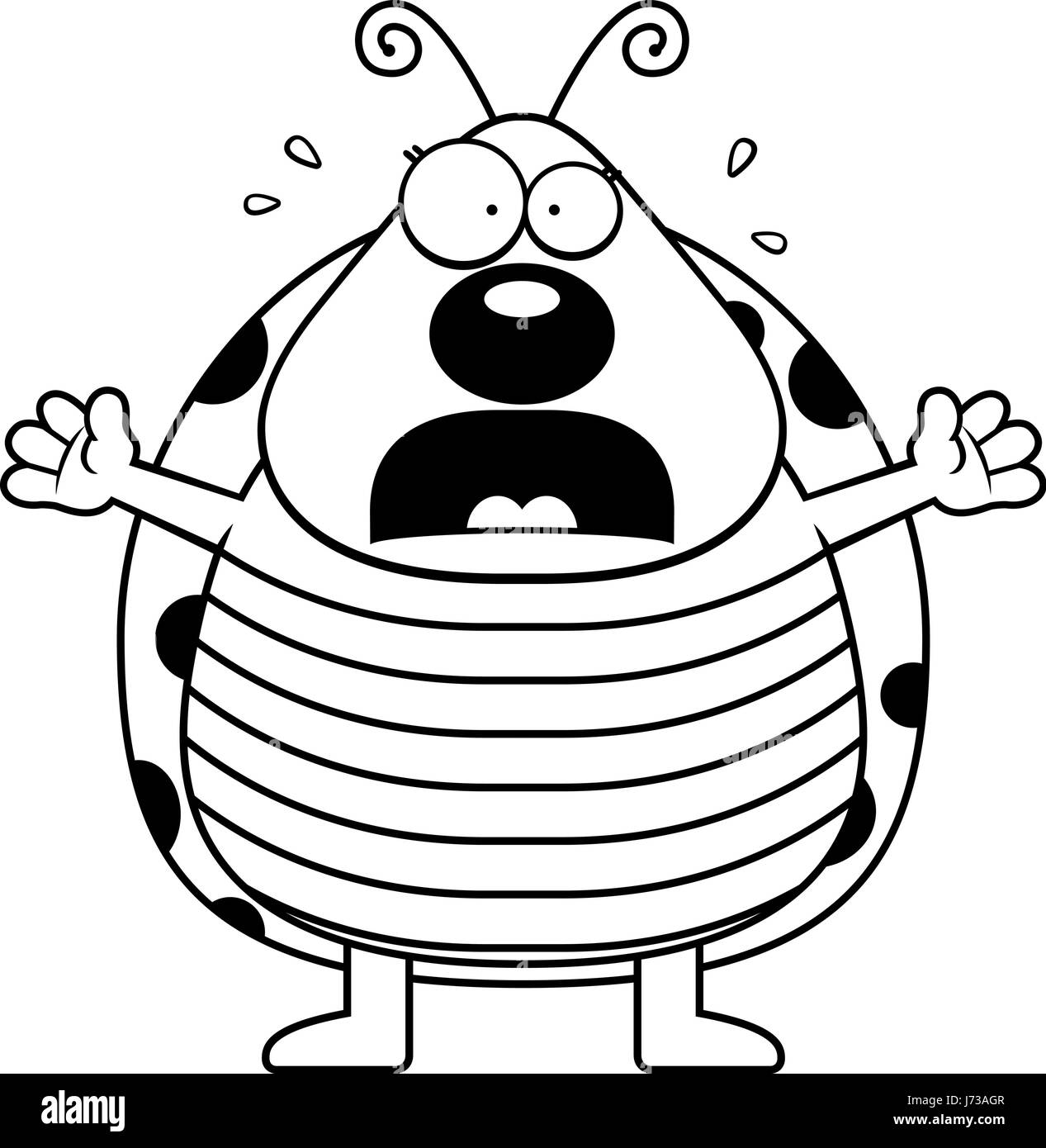 A cartoon illustration of a ladybug panicking Stock Vector Image & Art ...