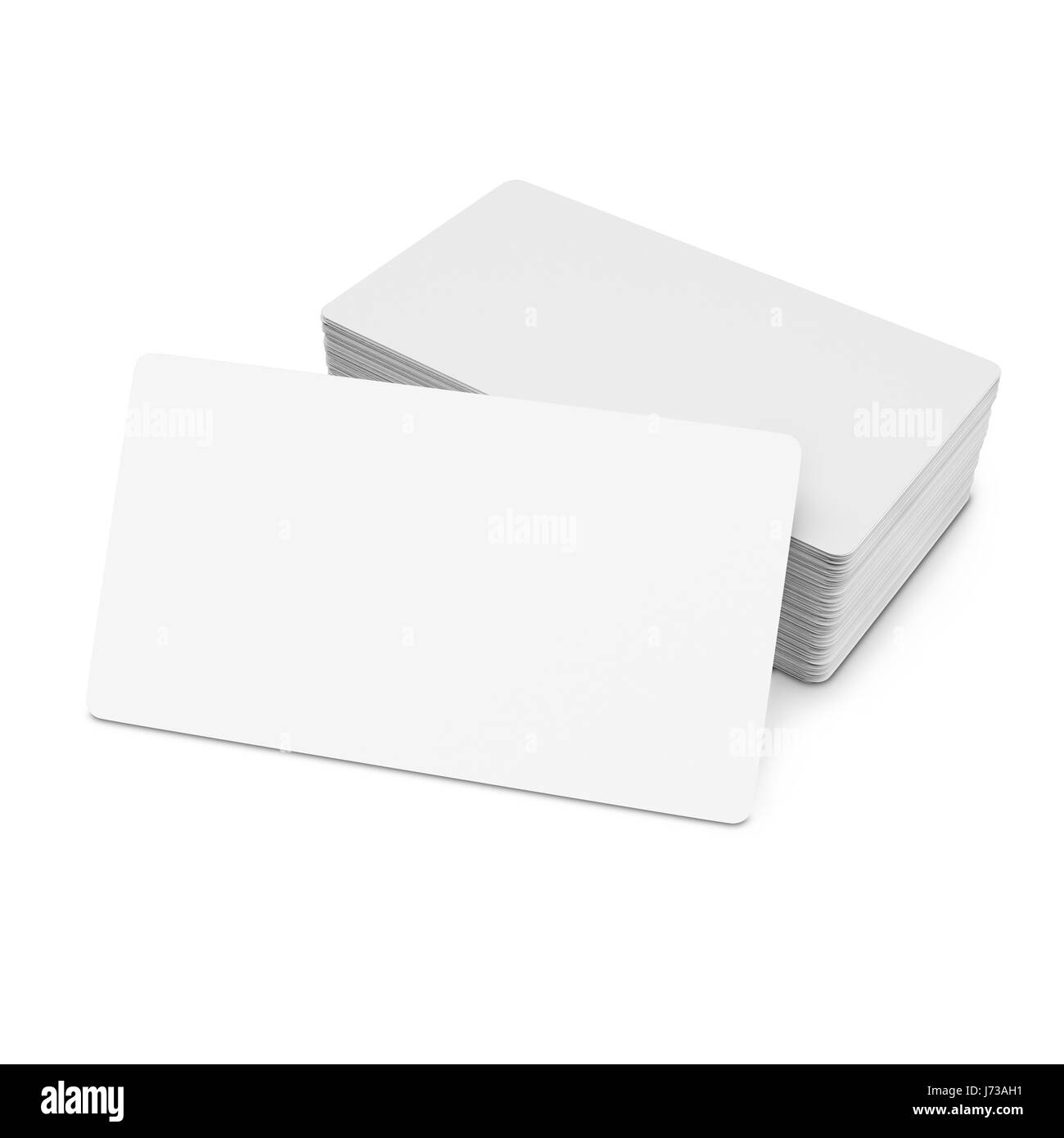 Business cards isolated on white background Stock Photo - Alamy