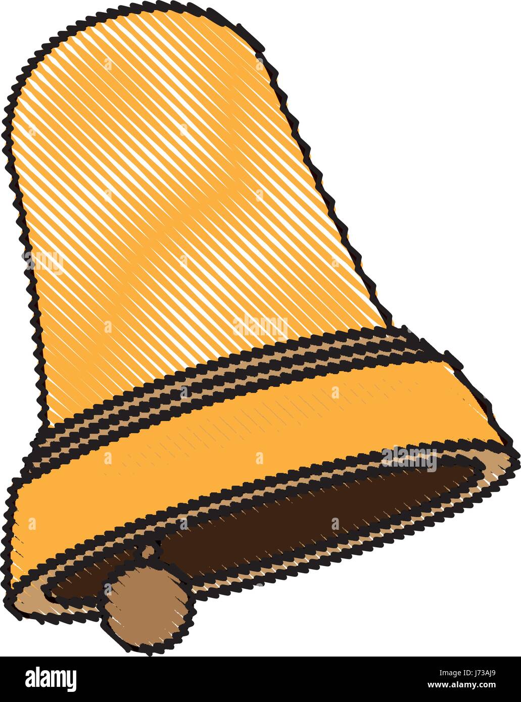 christmas bell. single flat icon on white background. vector ...