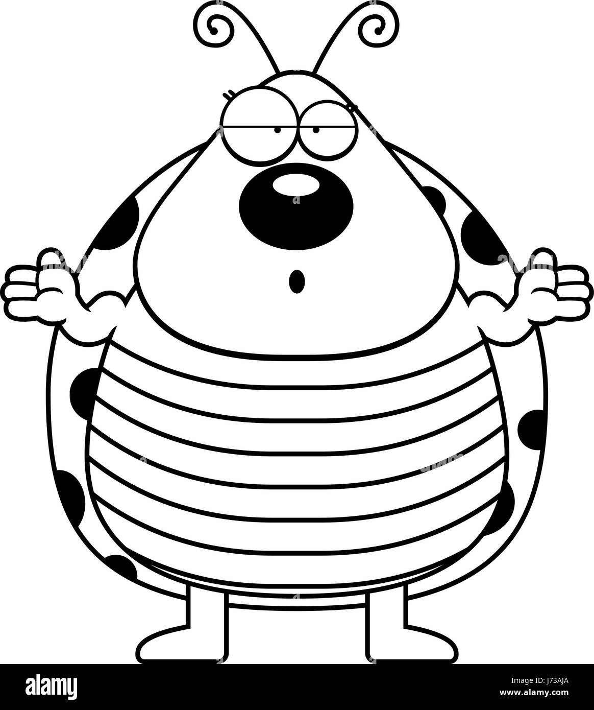 A cartoon ladybug shrugging and looking confused Stock Vector Image ...