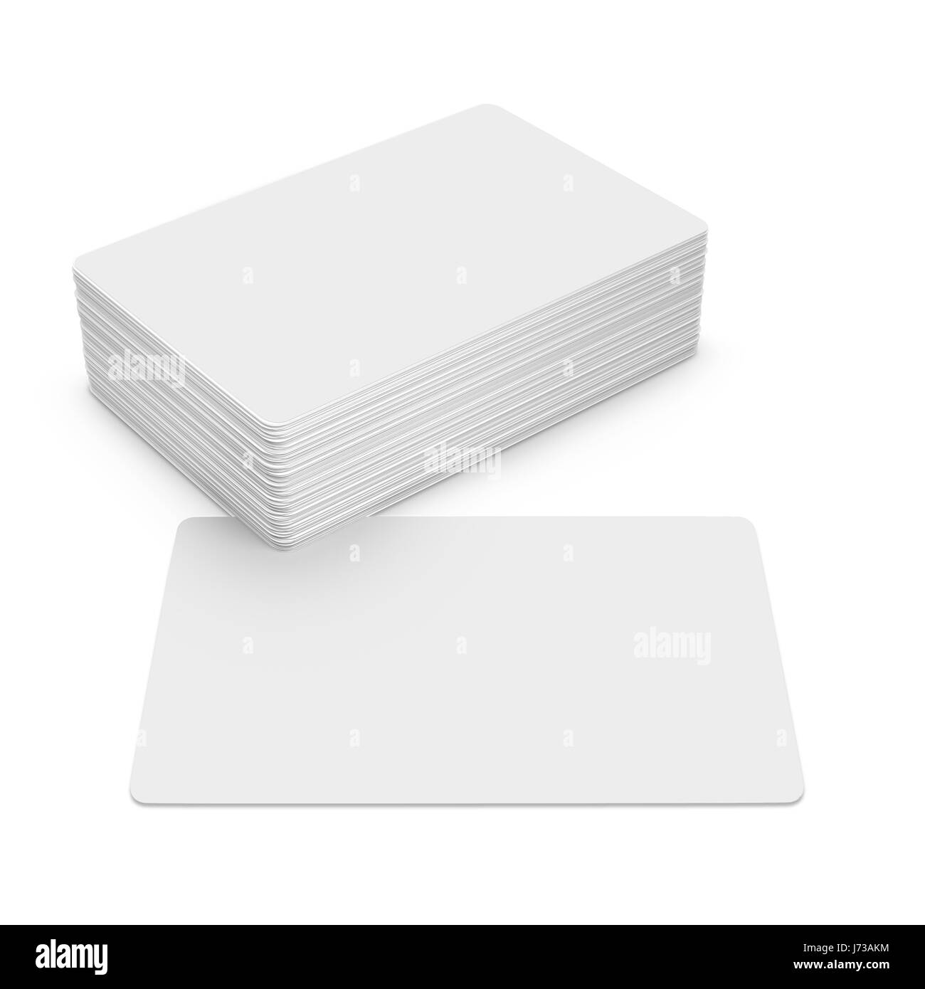 Business cards isolated on white background Stock Photo - Alamy