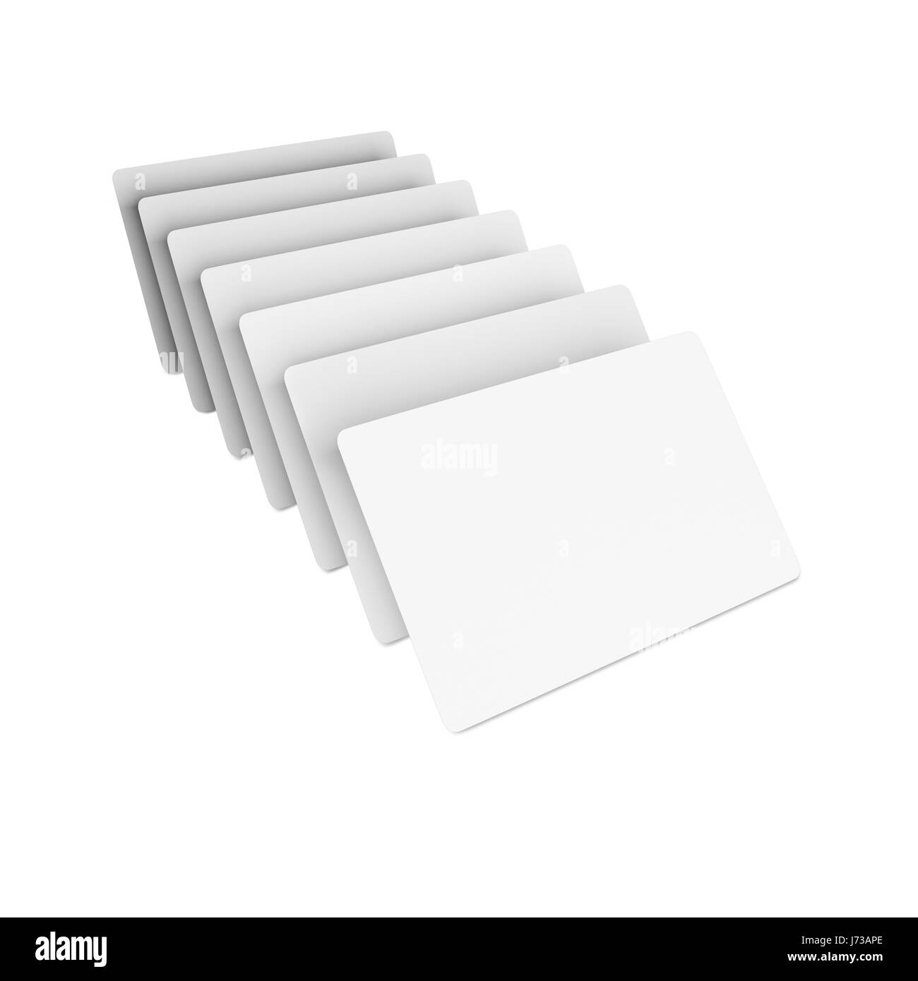 Business cards isolated on white background Stock Photo - Alamy