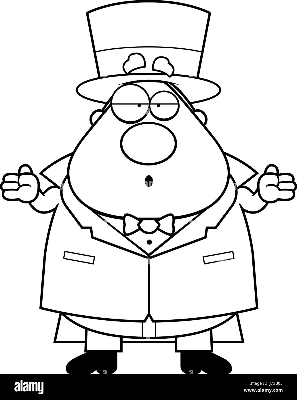 A cartoon illustration of a magician looking confused Stock Vector ...