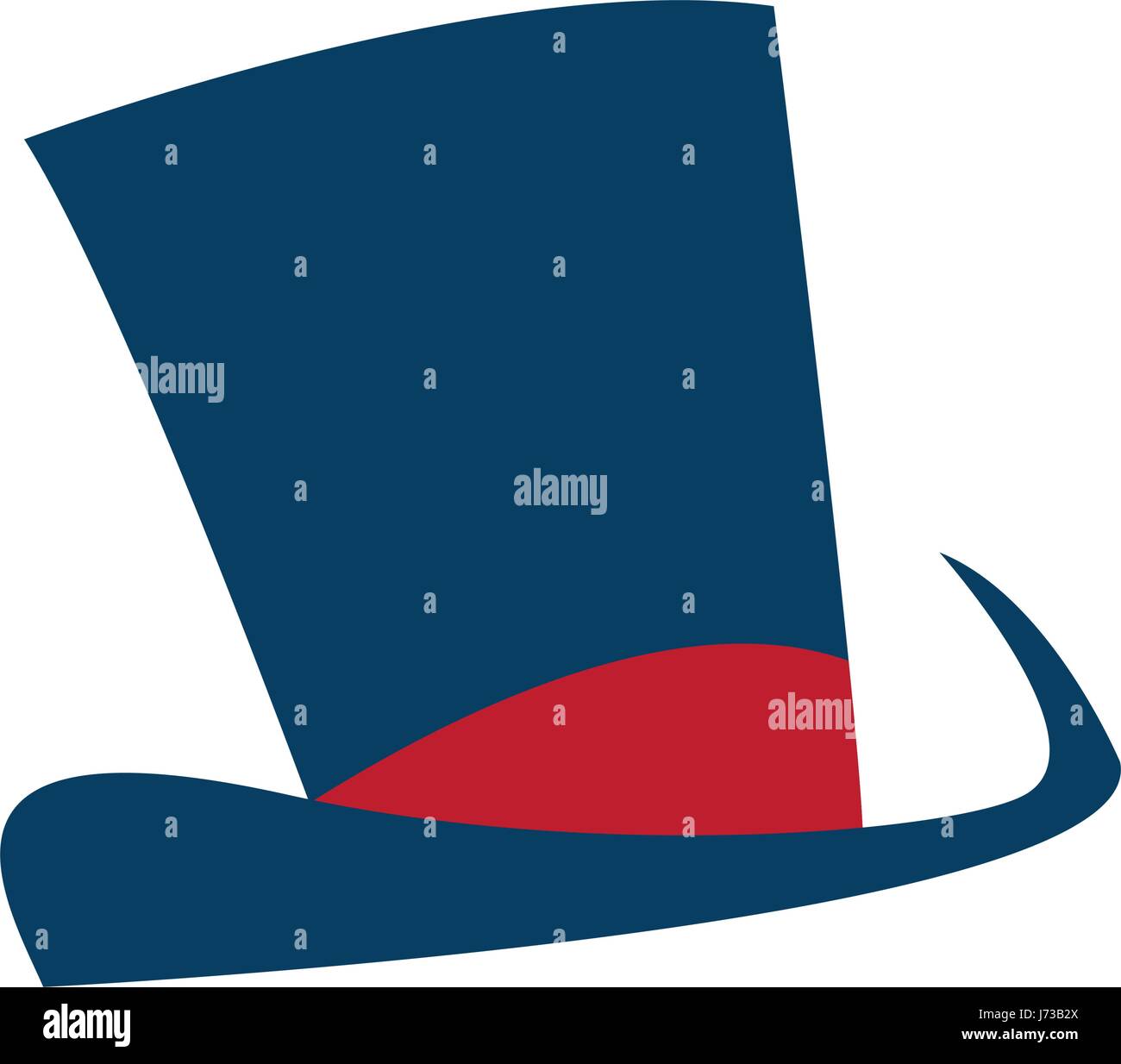 blue top hat snowman on white snow background Stock Vector Image & Art ...