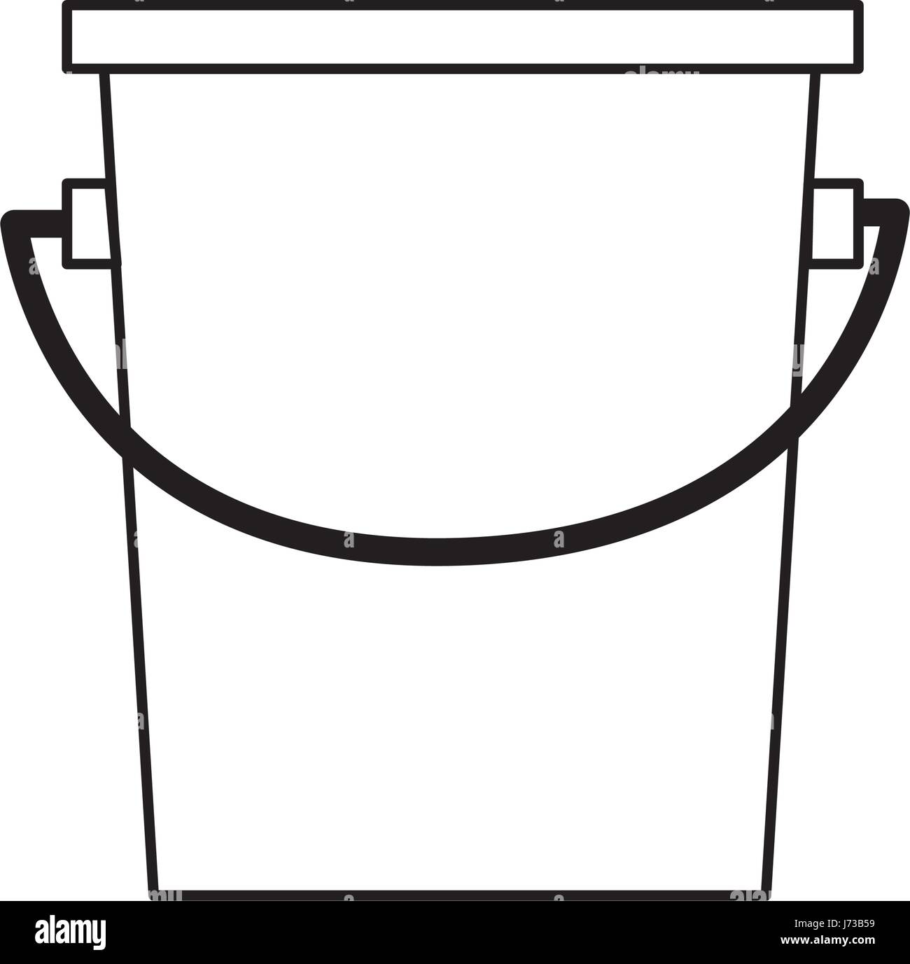 bucket fishing equipment object outline Stock Vector Image & Art - Alamy