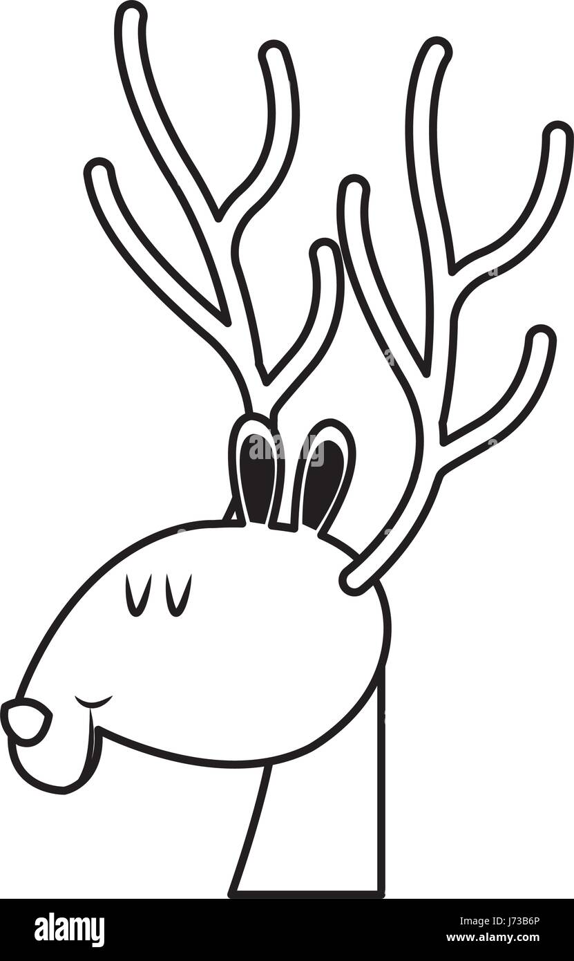 Funny reindeer horns headband Stock Vector Images - Alamy