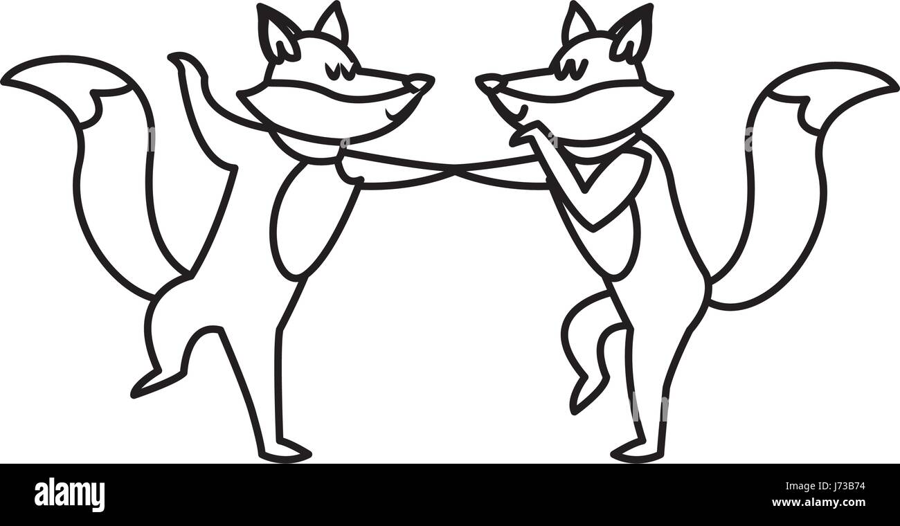 Dancing fox Black and White Stock Photos & Images - Alamy