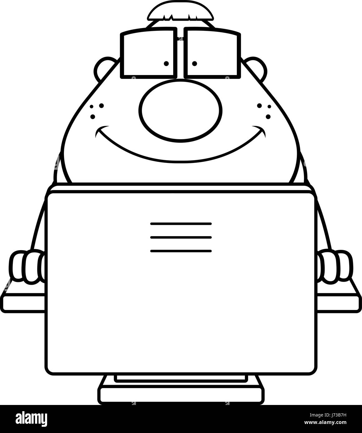 A cartoon nerd in front of a computer Stock Vector Image & Art - Alamy