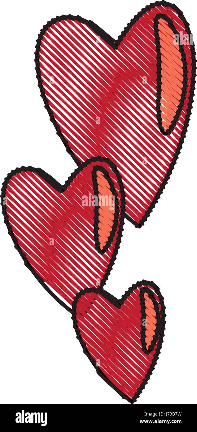 draw hearts falling emotion romantic symbol Stock Vector Image & Art ...