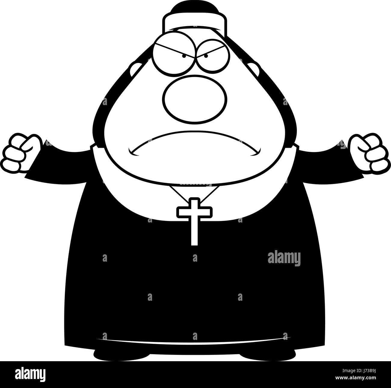 A cartoon illustration of a nun looking angry Stock Vector Image & Art ...