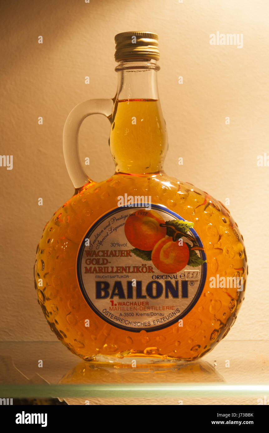 Austria, Wachau, Durnstein, Bailoni bottle Stock Photo - Alamy