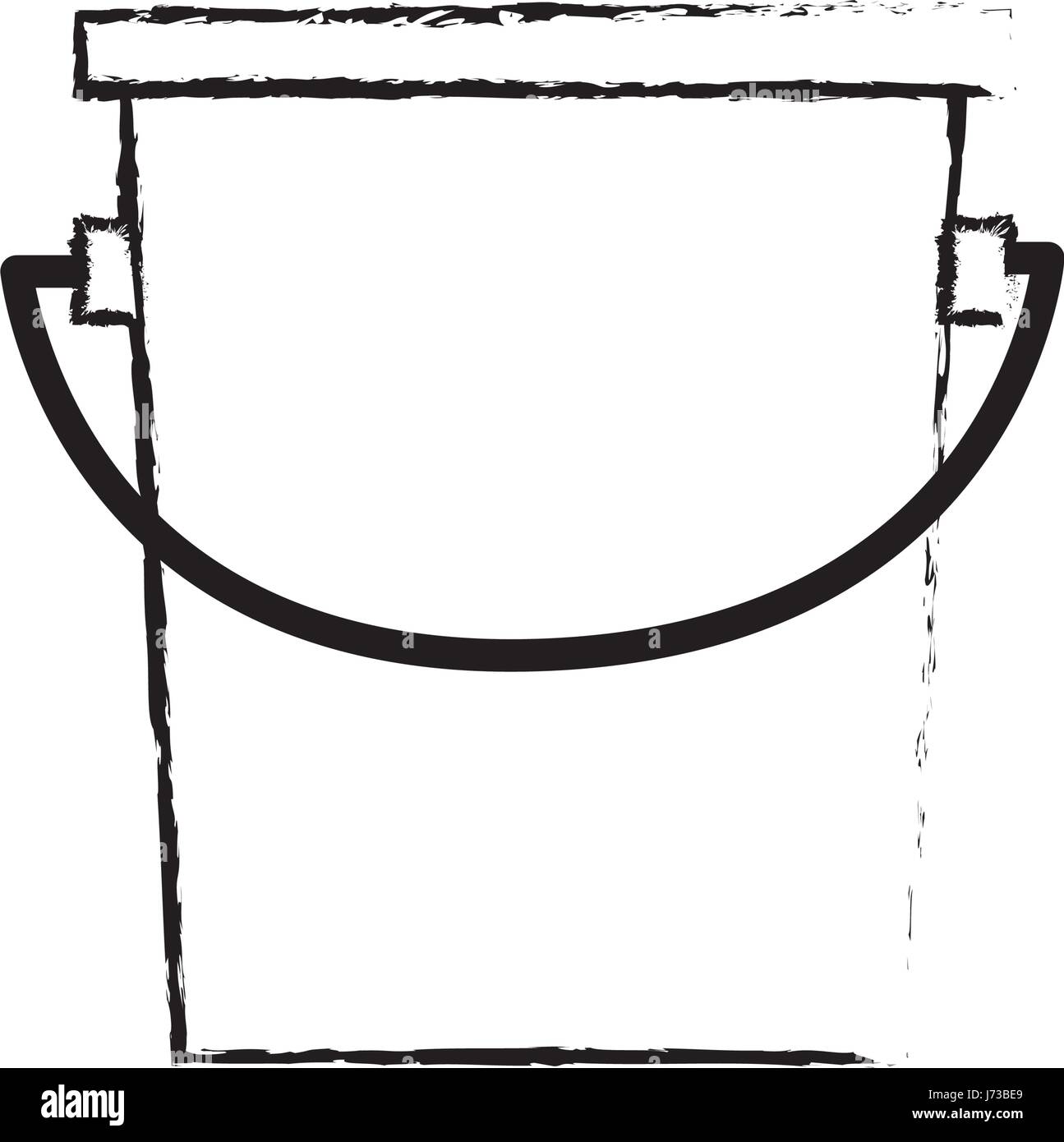 empty bucket icon. simple container element Stock Vector Image & Art ...