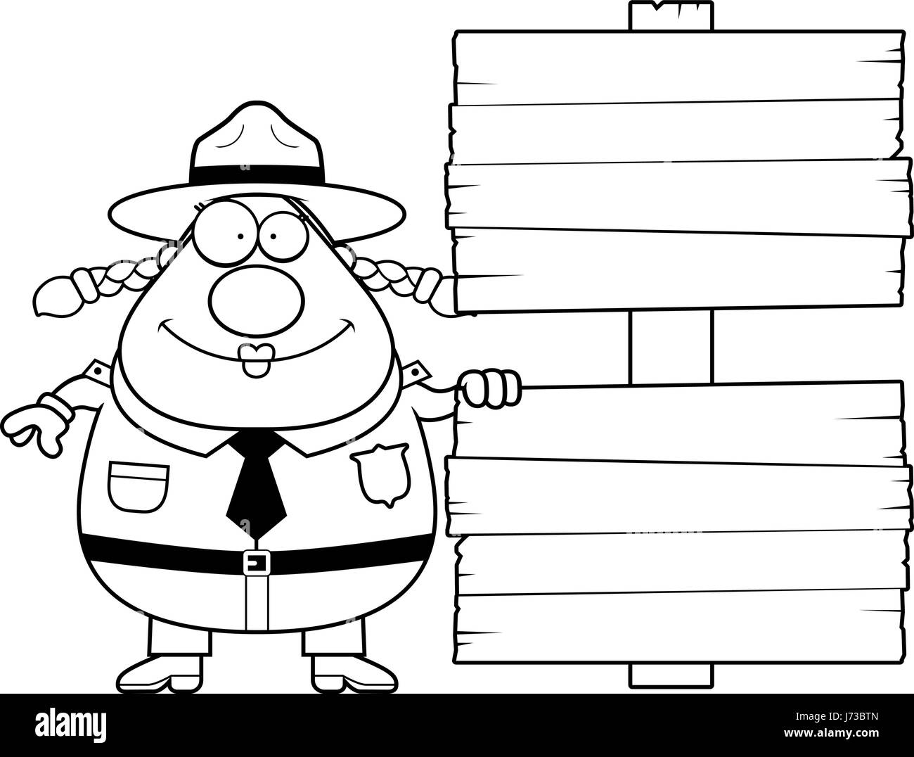 Cartoon wood post Black and White Stock Photos & Images - Alamy