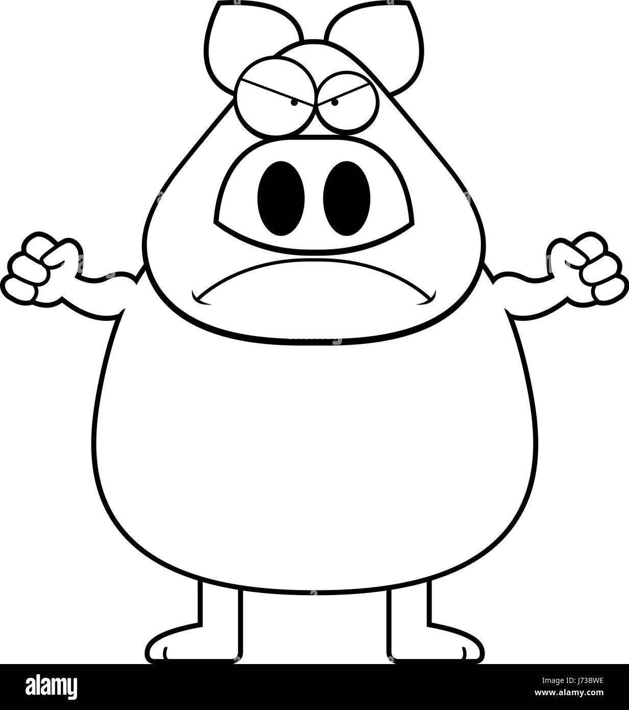 Pig angry Stock Vector Images - Alamy