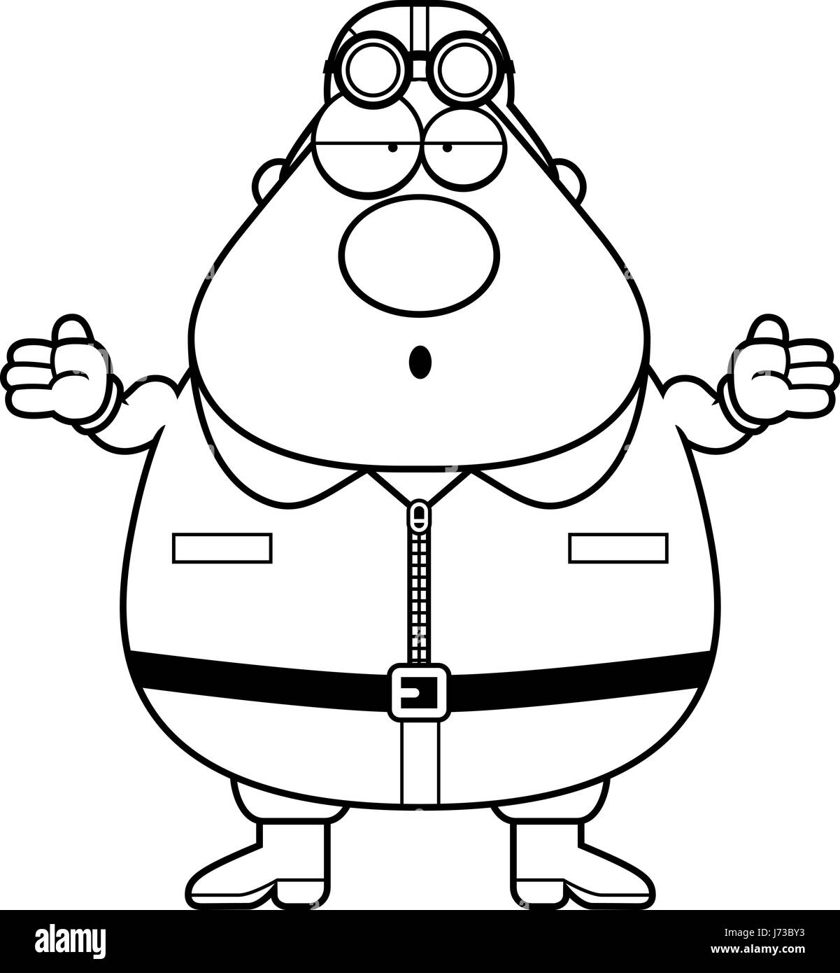 Cartoon illustration pilot looking hi-res stock photography and images ...