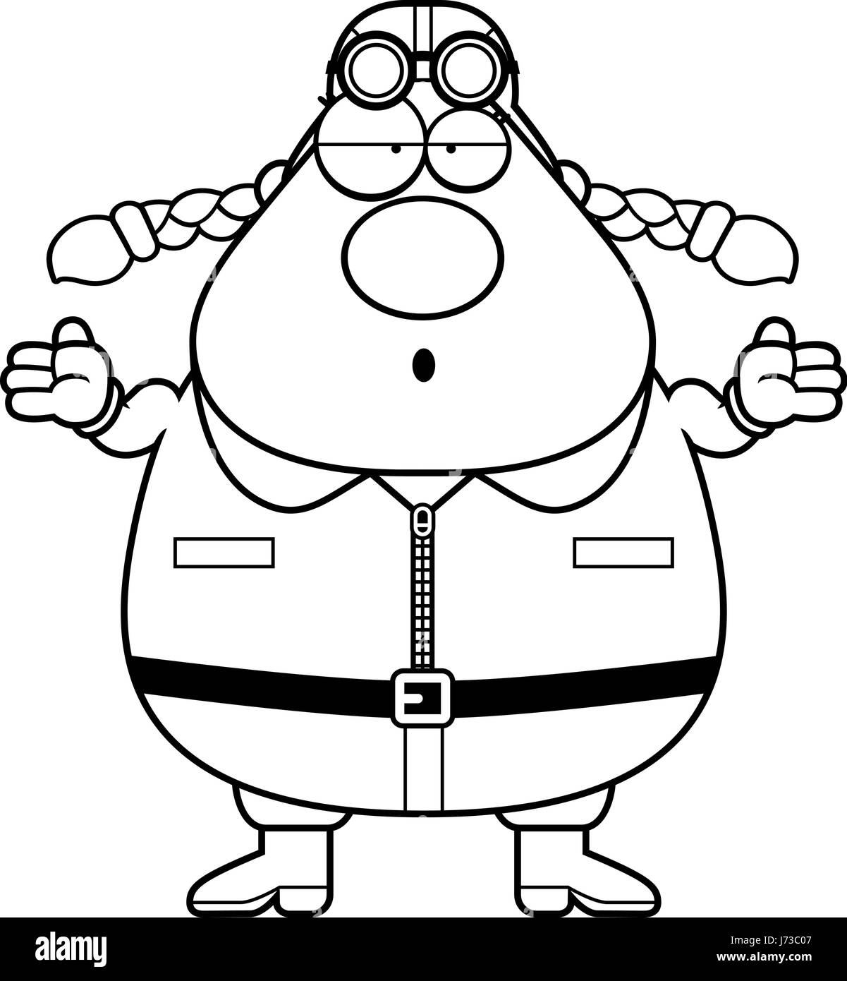 A cartoon illustration of a pilot looking confused Stock Vector Image ...