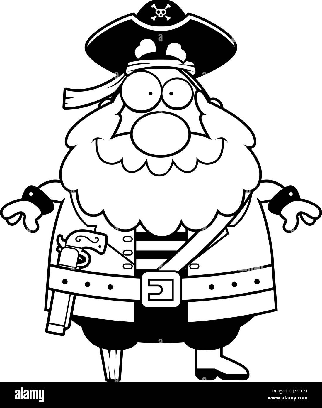Pirate Cartoon Black And White