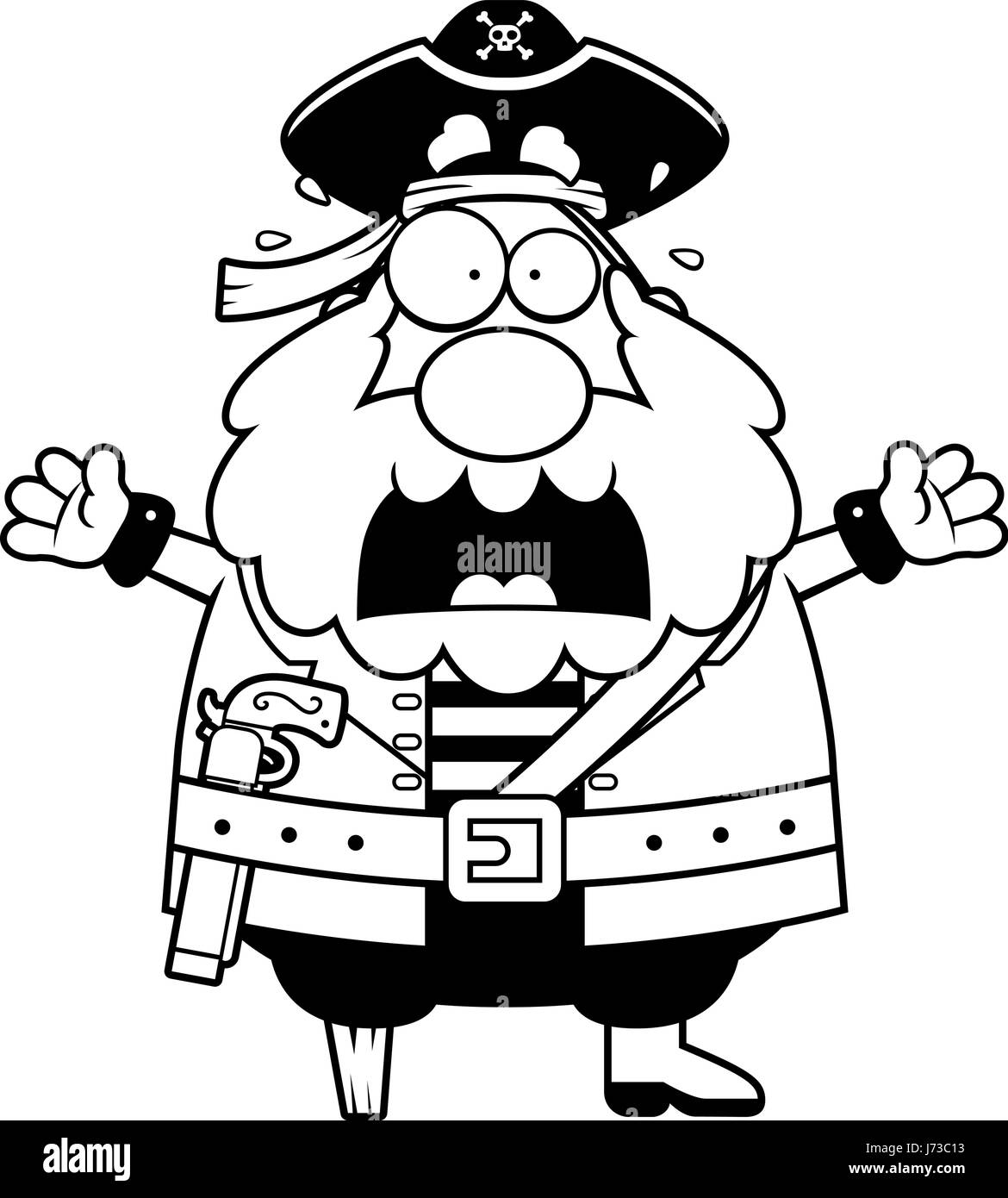A cartoon pirate with a scared expression Stock Vector Image & Art - Alamy