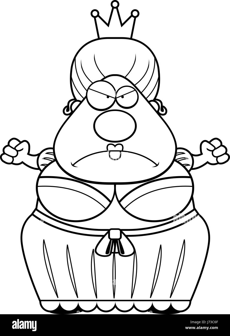 A cartoon queen with an angry expression Stock Vector Image & Art - Alamy