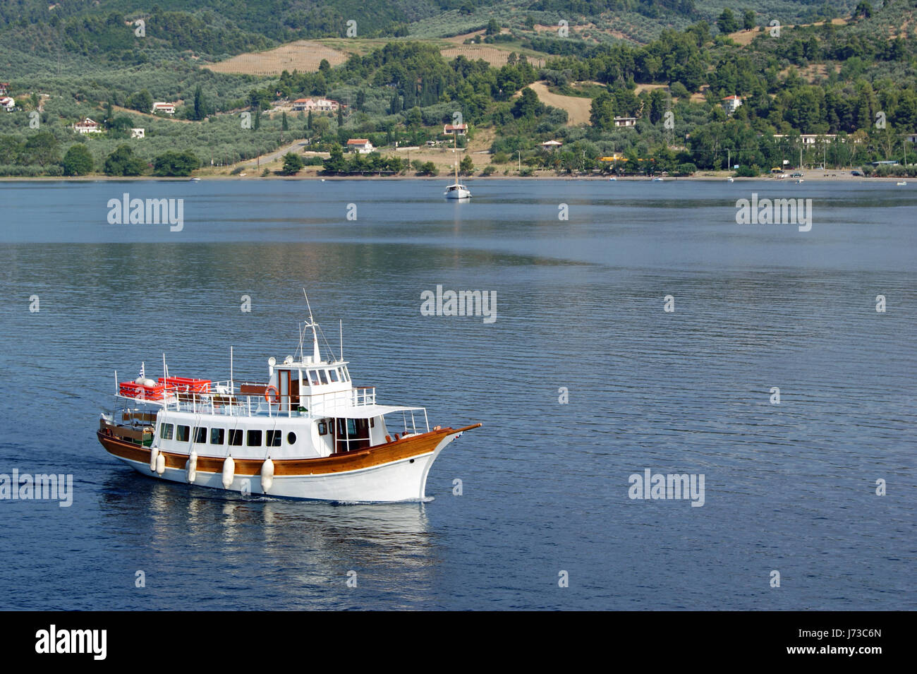 tourism greece outing bay rowing boat sailing boat sailboat boat ...