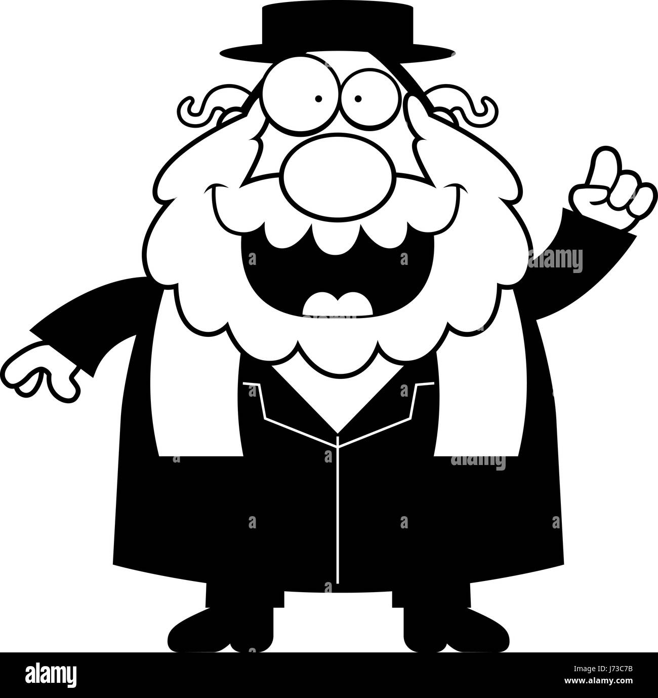 A cartoon illustration of a rabbi with an idea Stock Vector Image & Art ...