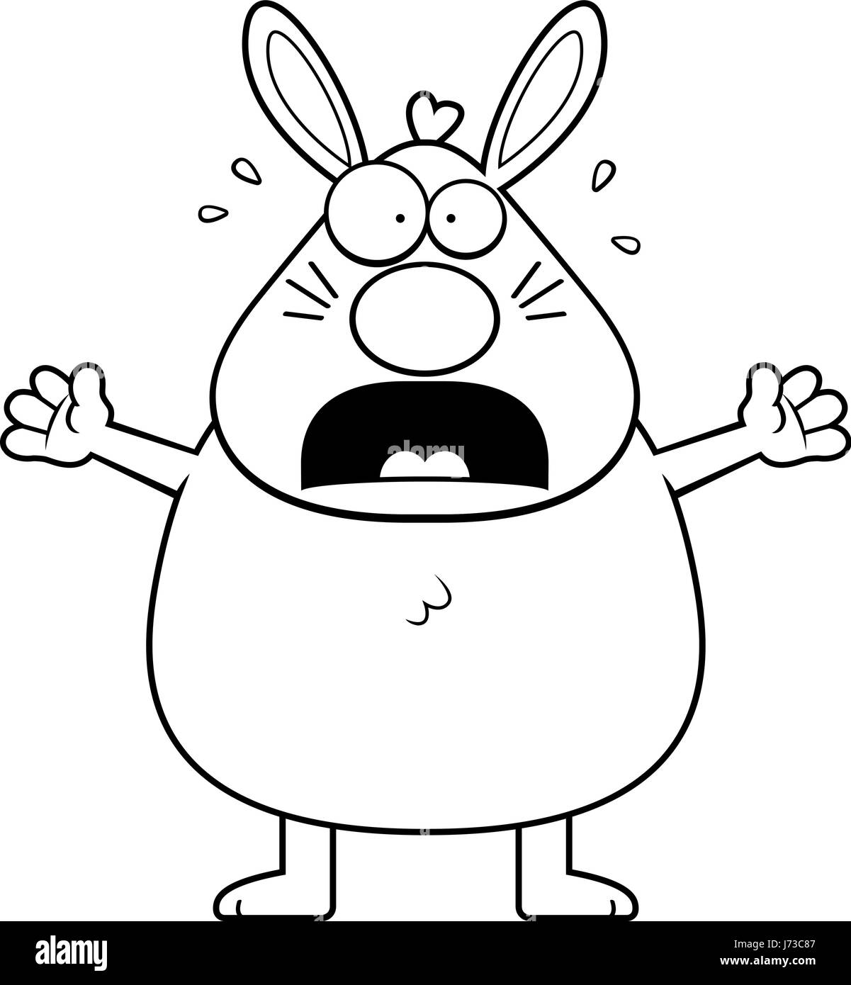 A cartoon rabbit with a scared expression Stock Vector Image & Art - Alamy