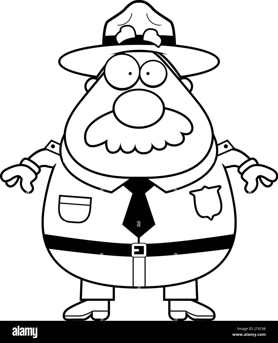 A cartoon park ranger with a mustache Stock Vector Image & Art - Alamy