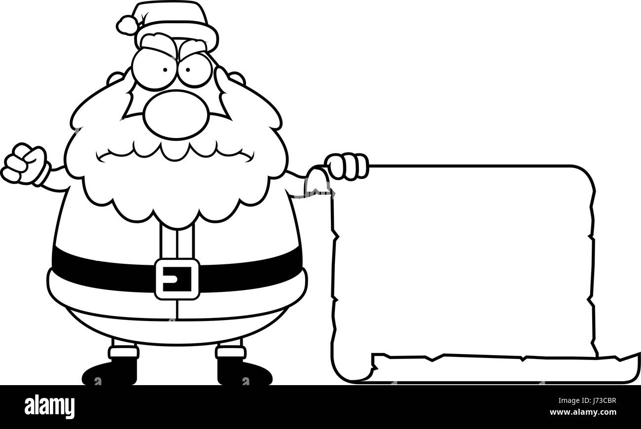 Santa Naughty Or Nice List Clipart