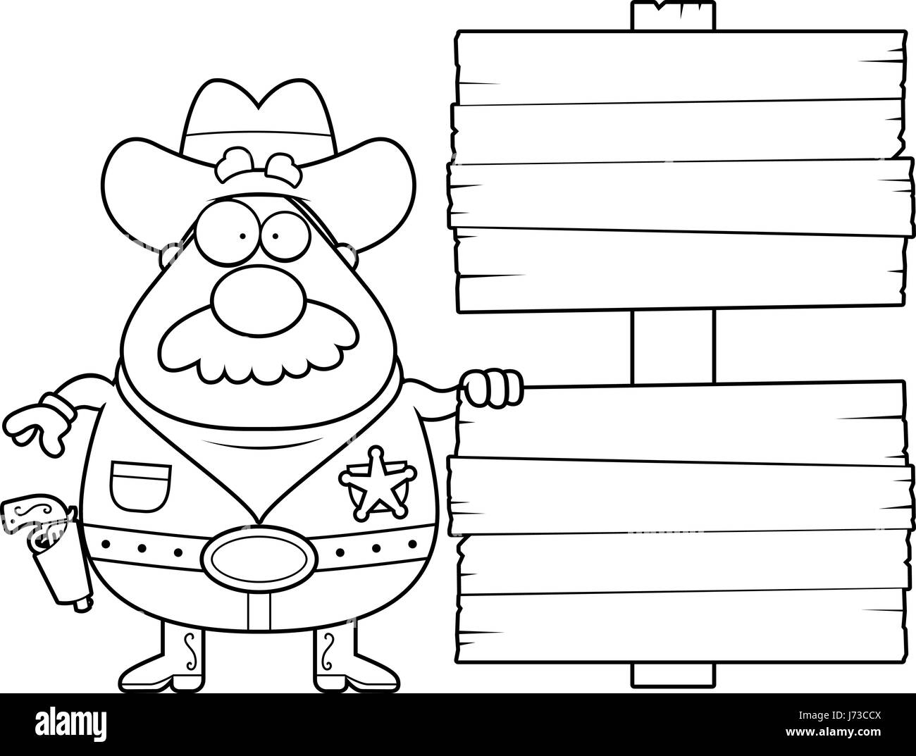 Cartoon sheriff Cut Out Stock Images & Pictures - Alamy