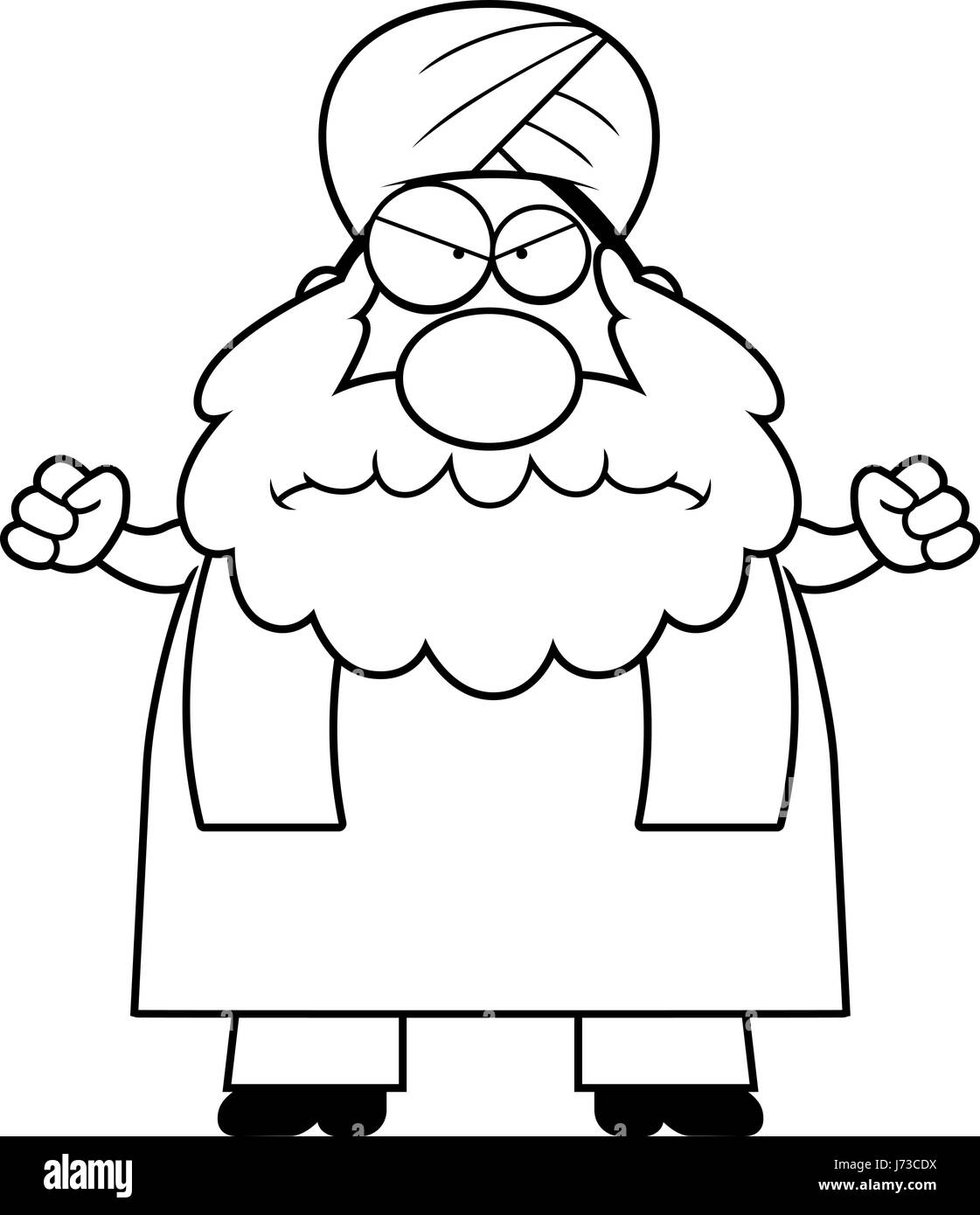 A cartoon illustration of a Sikh looking angry Stock Vector Image & Art ...