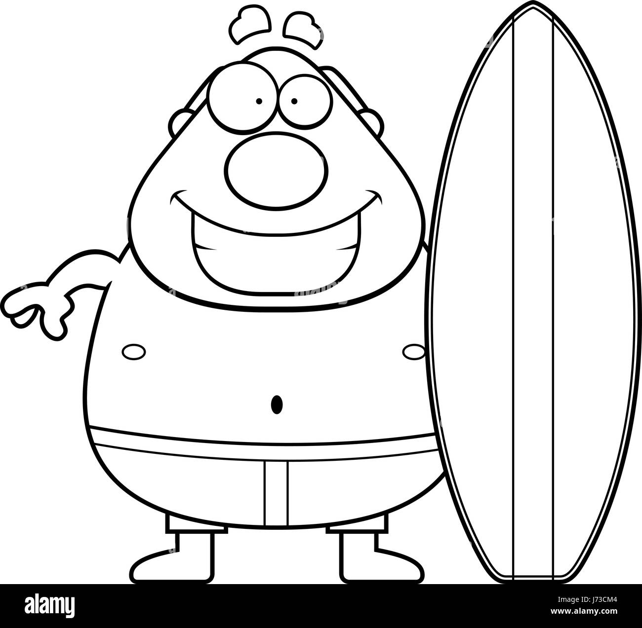 A cartoon man with a surfboard Stock Vector Image & Art - Alamy