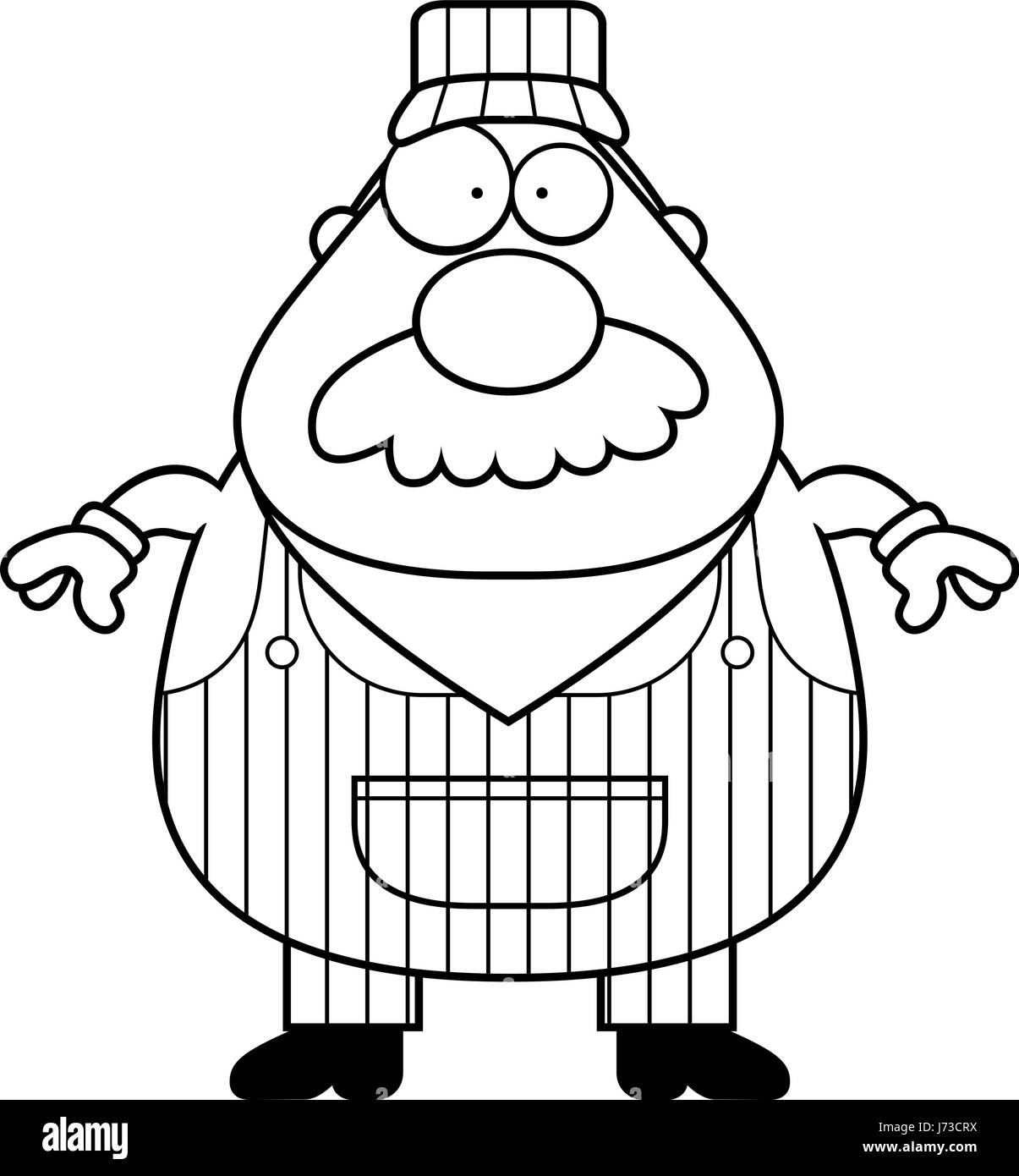 Train Conductor Clipart Black And White
