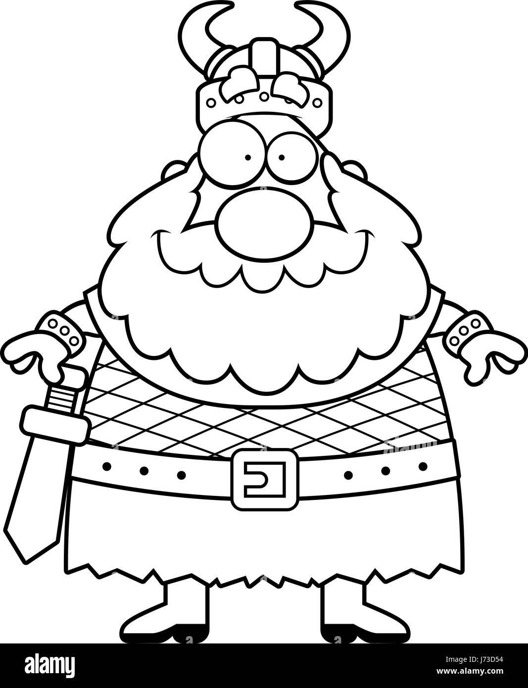 A happy cartoon viking standing and smiling Stock Vector Image & Art ...