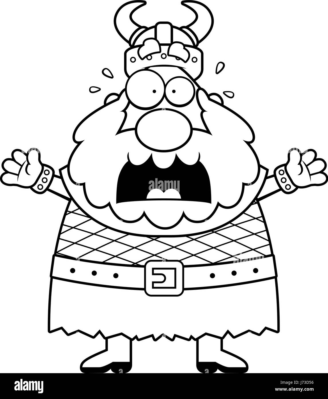 A cartoon viking with a scared expression Stock Vector Image & Art - Alamy