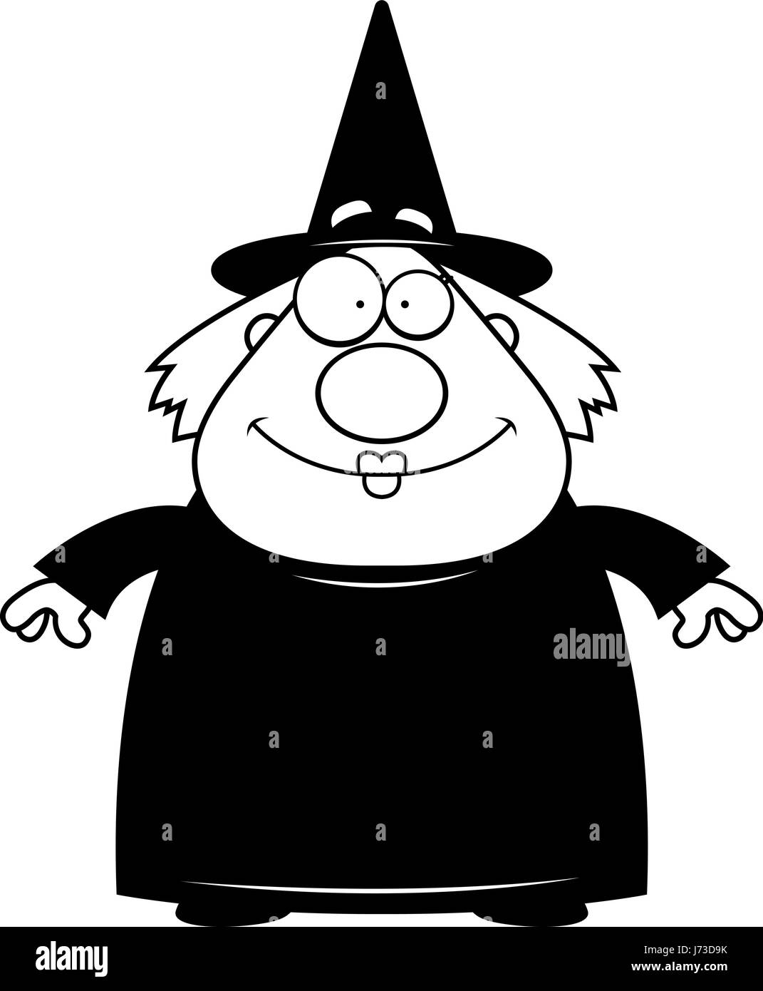 A happy cartoon witch standing and smiling Stock Vector Image & Art - Alamy