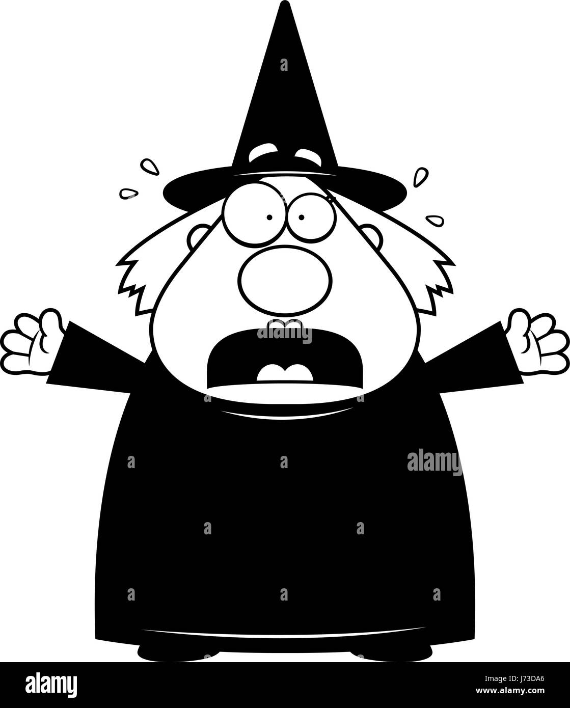 A cartoon witch with a scared expression Stock Vector Image & Art - Alamy