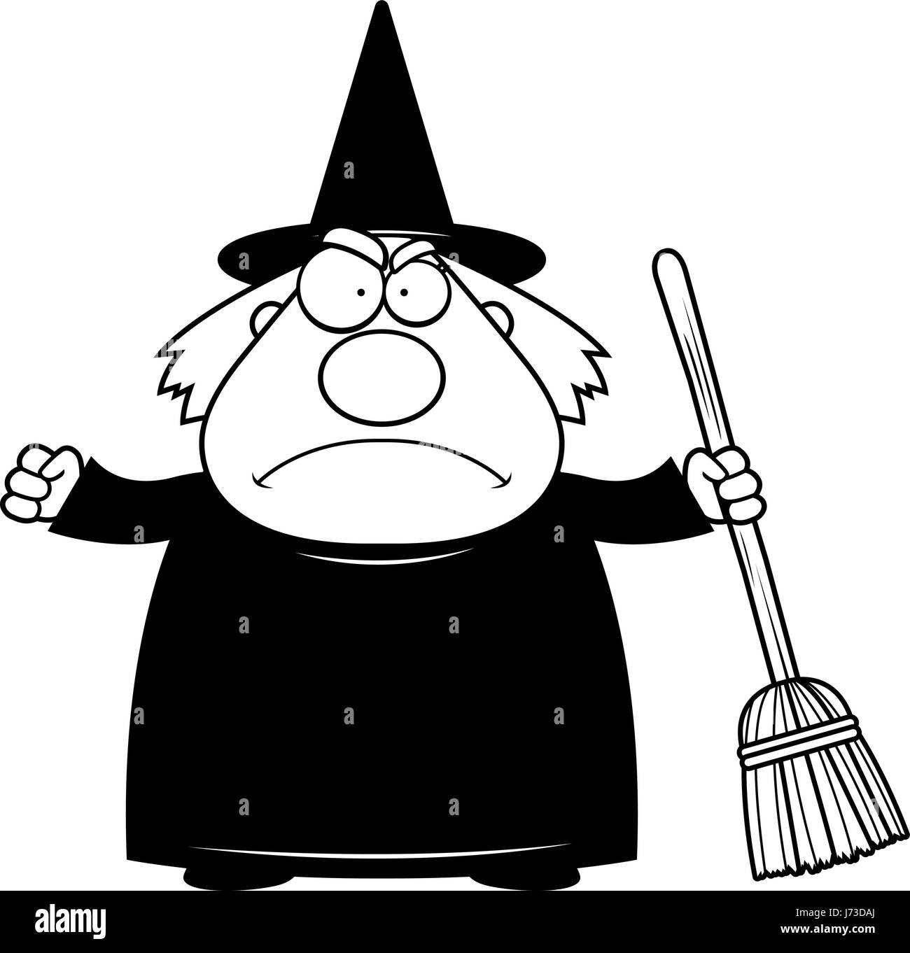 Cartoon witch angry expression Stock Vector Images - Alamy