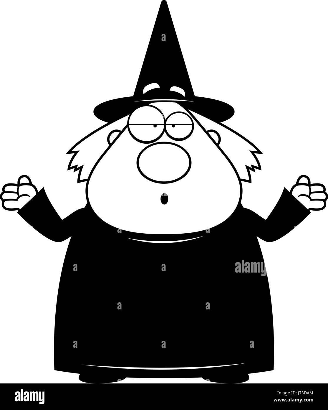 A cartoon witch looking confused and shrugging Stock Vector Image & Art ...