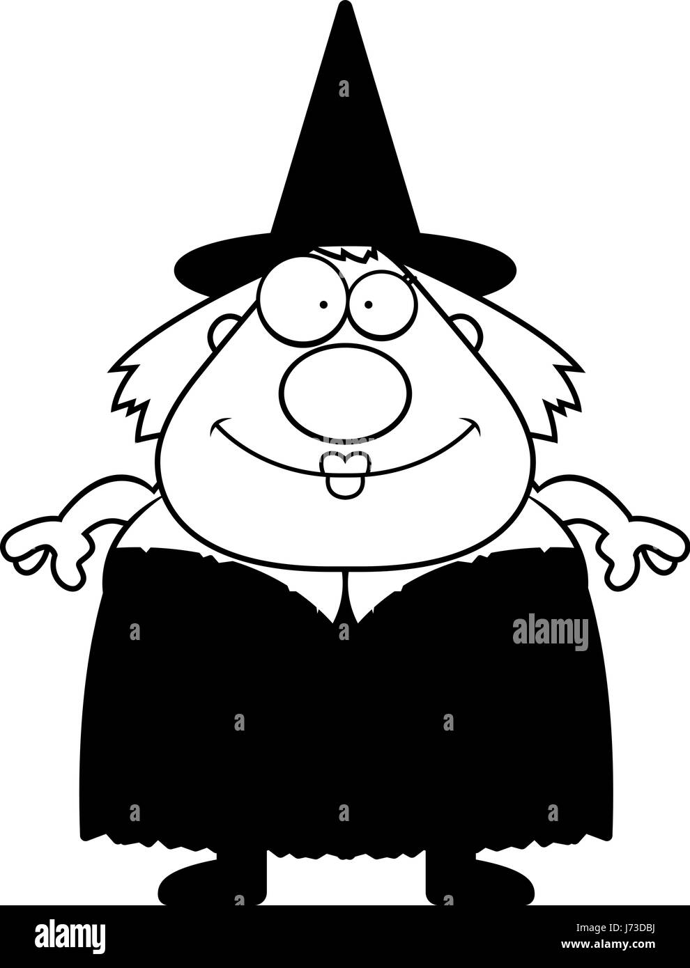 A happy cartoon witch standing and smiling Stock Vector Image & Art - Alamy